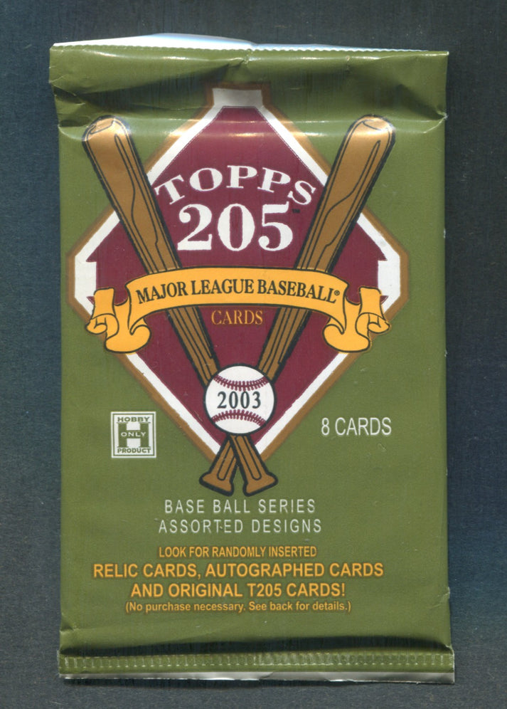 2003 Topps 205 Baseball Unopened Pack (Hobby) (8) – Baseball Card Exchange