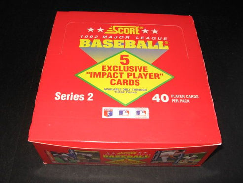 1992 Score Baseball Series 2 Jumbo Box – Baseball Card Exchange