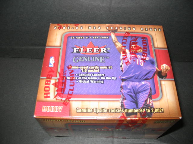 2002/03 Fleer Genuine Basketball Box (Hobby) – Baseball Card Exchange