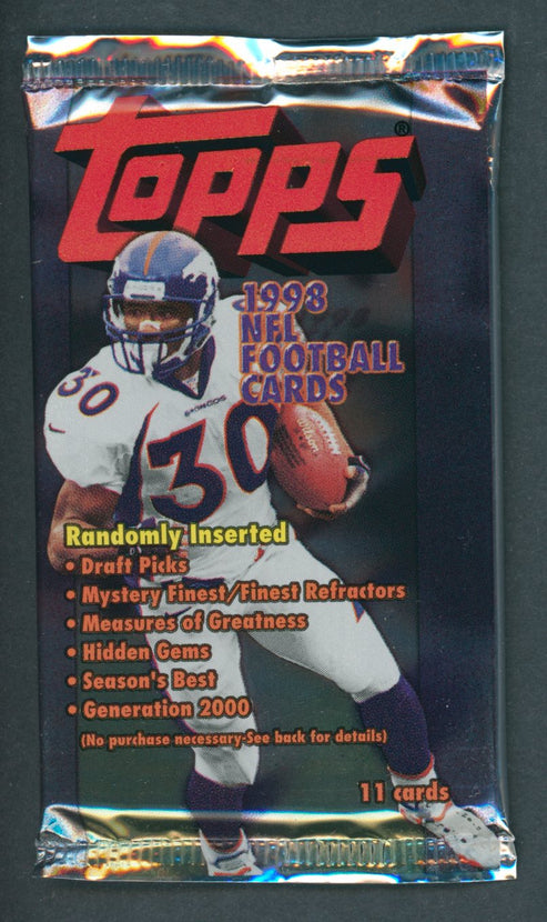 1998 Topps Football Unopened Pack (Retail) (11) – Baseball Card Exchange